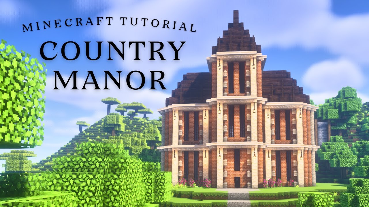 English Country Manor - Minecraft Building Tutorial 💜☁️ - YouTube