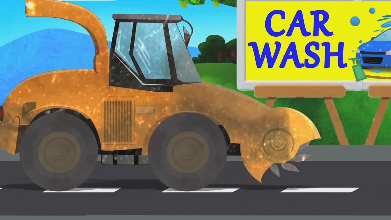 Forage Harvester Car wash | kids car wash | kids Video - YouTube