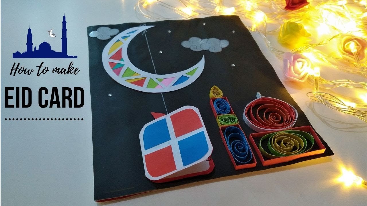 How to make Eid card | DIY Eid card - YouTube