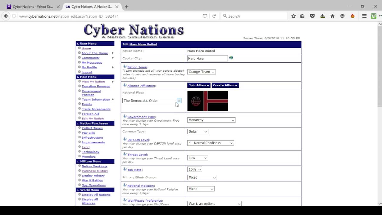 Cyber Nations #1 Creating My Own Country Nation - YouTube
