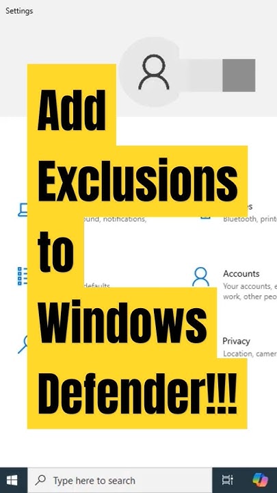 How to add Files type exclusions to Windows Defender - YouTube