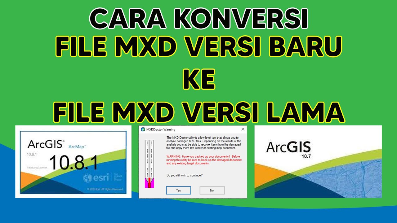 Cara Buka File MXD ArcGIS 1.8 Di ArcGIS 1.7 - YouTube