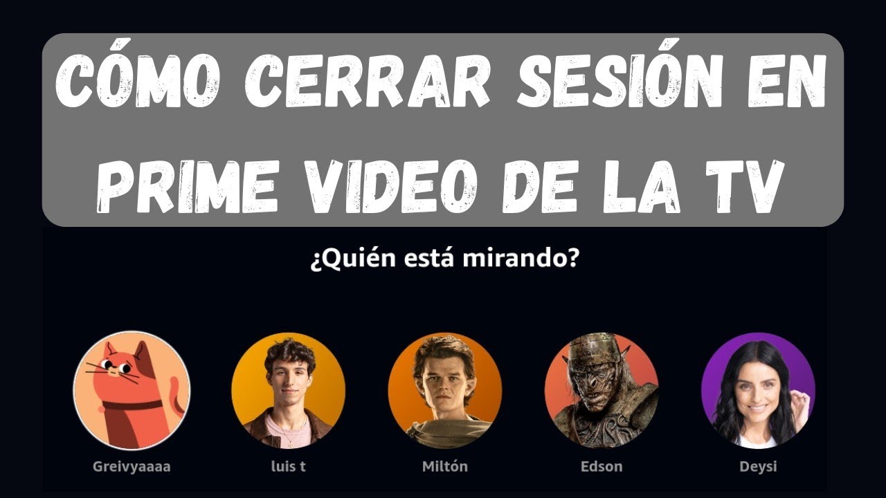 Cómo Cerrar Sesión En Prime Video De La TV - YouTube