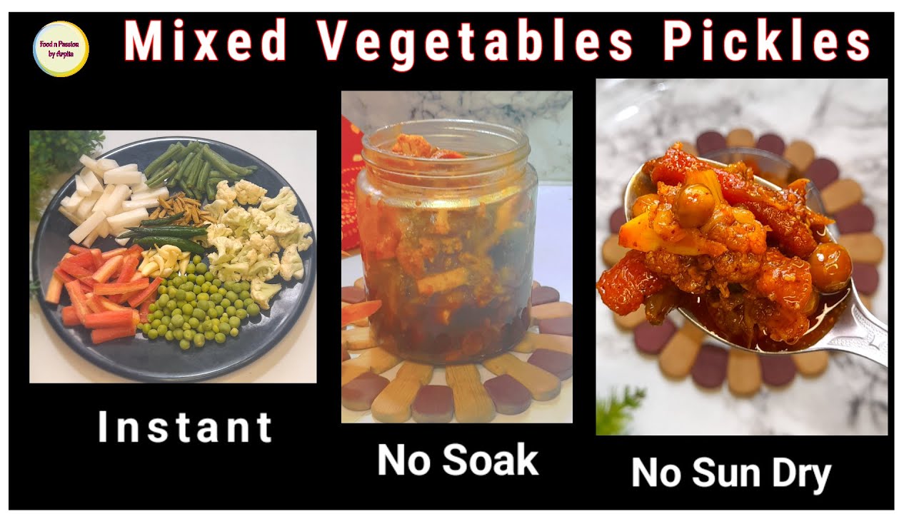 Mixed Vegetables Pickle| No Soak, No Sun Dry| Instant | শীতের সবজি ...