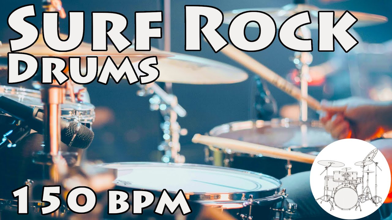 Play along Drums | Surf Rock Beat 150 bpm - YouTube