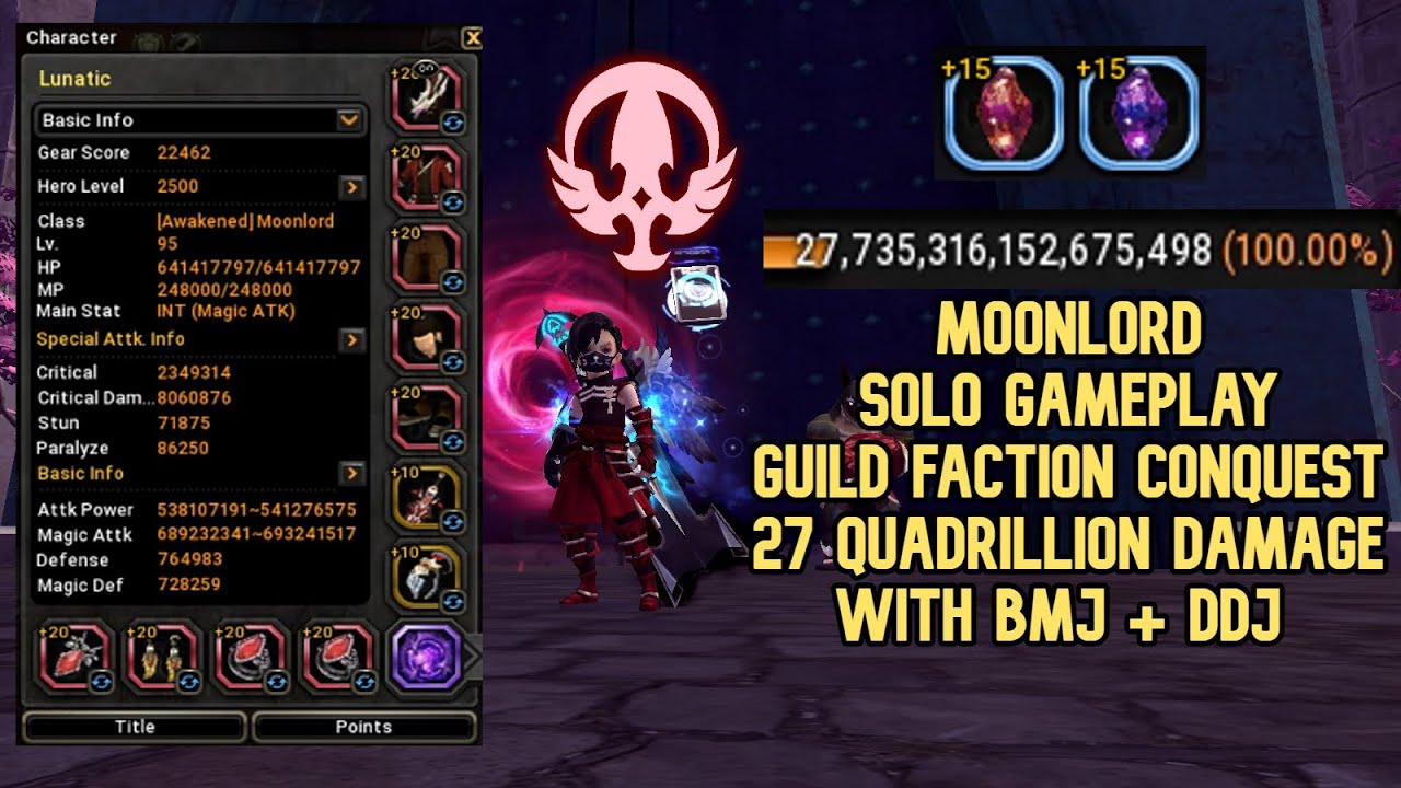 MoonLord Solo Guild Faction Conquest 27 Quadrillion Damage With BMJ ...