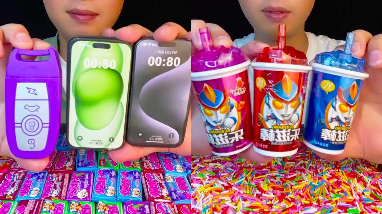Car Phone Candy||ASMR Unusual candies - YouTube