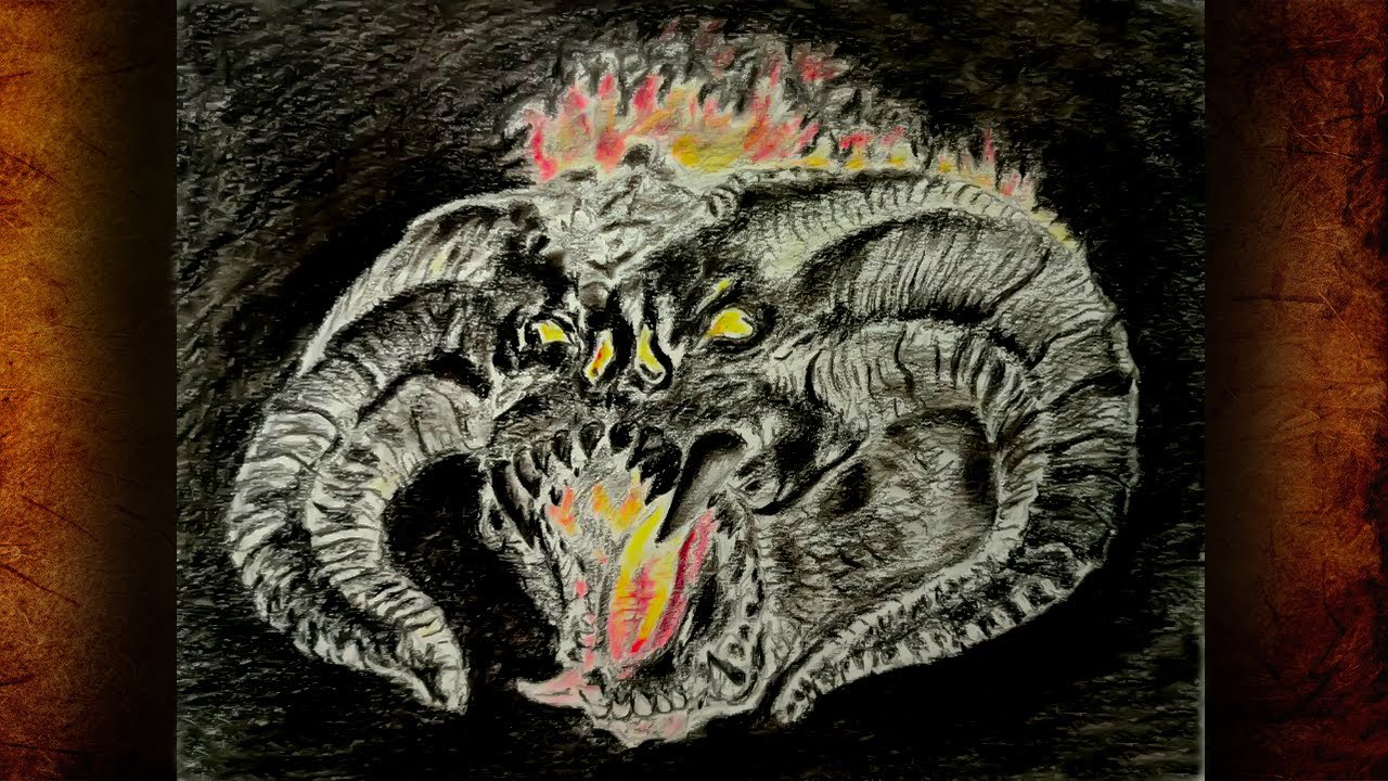 How to draw a BALROG of MORIA:BALROG in the LORD OF THE RINGS :KHAZAD ...