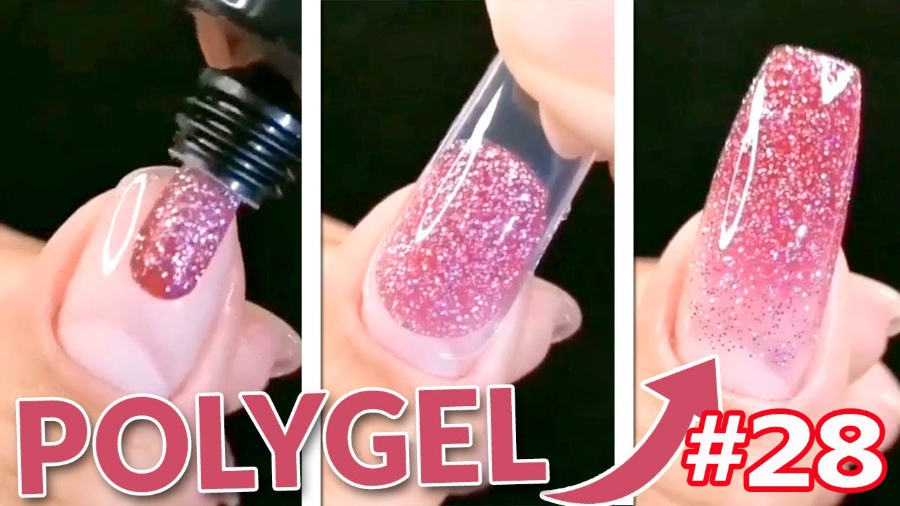 #28 💅DIY Tutorial PolyGel Nails Art Design & Ideas ️ Polygel Nails ...