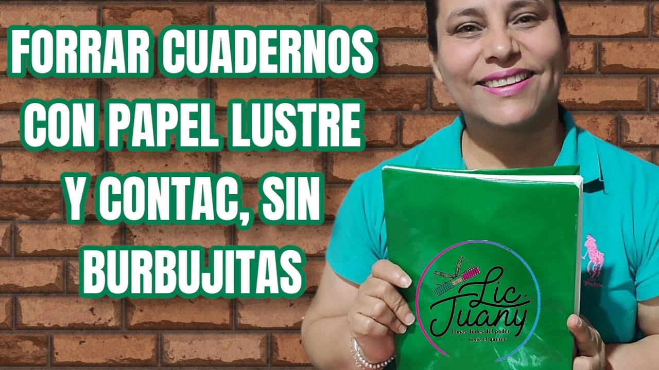 Forrado De Cuadernos Con Lustrina Y Contac - YouTube
