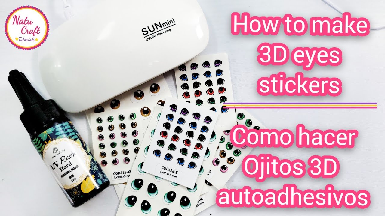 How to make 3D eye stickers | Como hacer Ojitos 3D autoadhesivos | Ojos ...