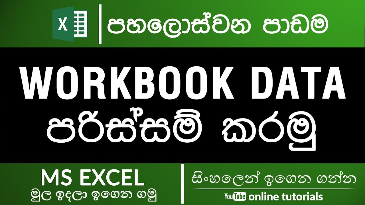 Microsoft Excel Beginner Course (Sinhala) - Part 15 - Protect Data ...