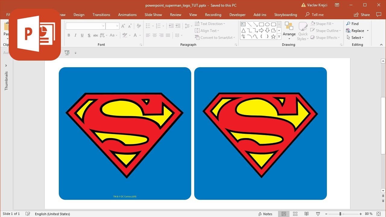 How to create Superman logo in Microsoft PowerPoint (Tutorial) - YouTube
