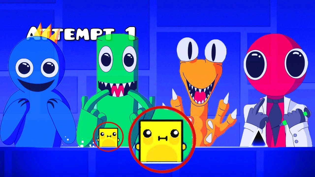 Geometry Dash vs Rainbow Friends │ Rainbow Friends in Geometry Dash ...