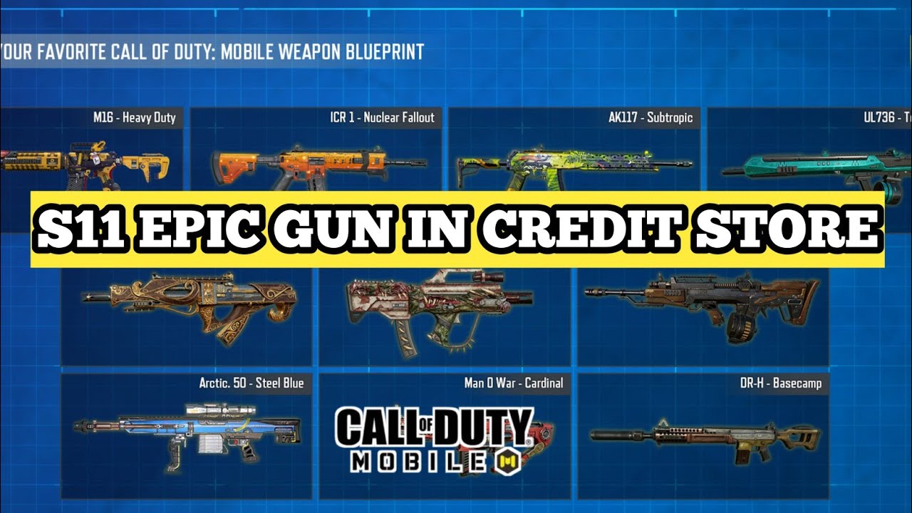 SEASON 11 EPIC WEAPON TO BE ADDED IN CREDIT STORE CALL OF DUTY MOBILE ...