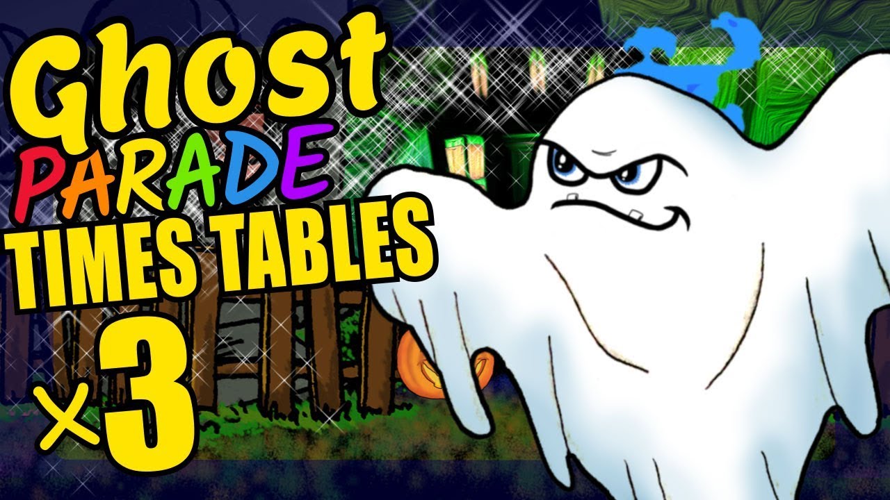 Halloween Ghost Teaching Multiplication Times Tables x3 Educational ...