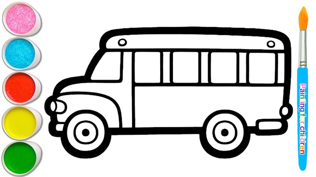How to Draw a Cute Bus | Fun Drawing Lesson for Kids! - YouTube