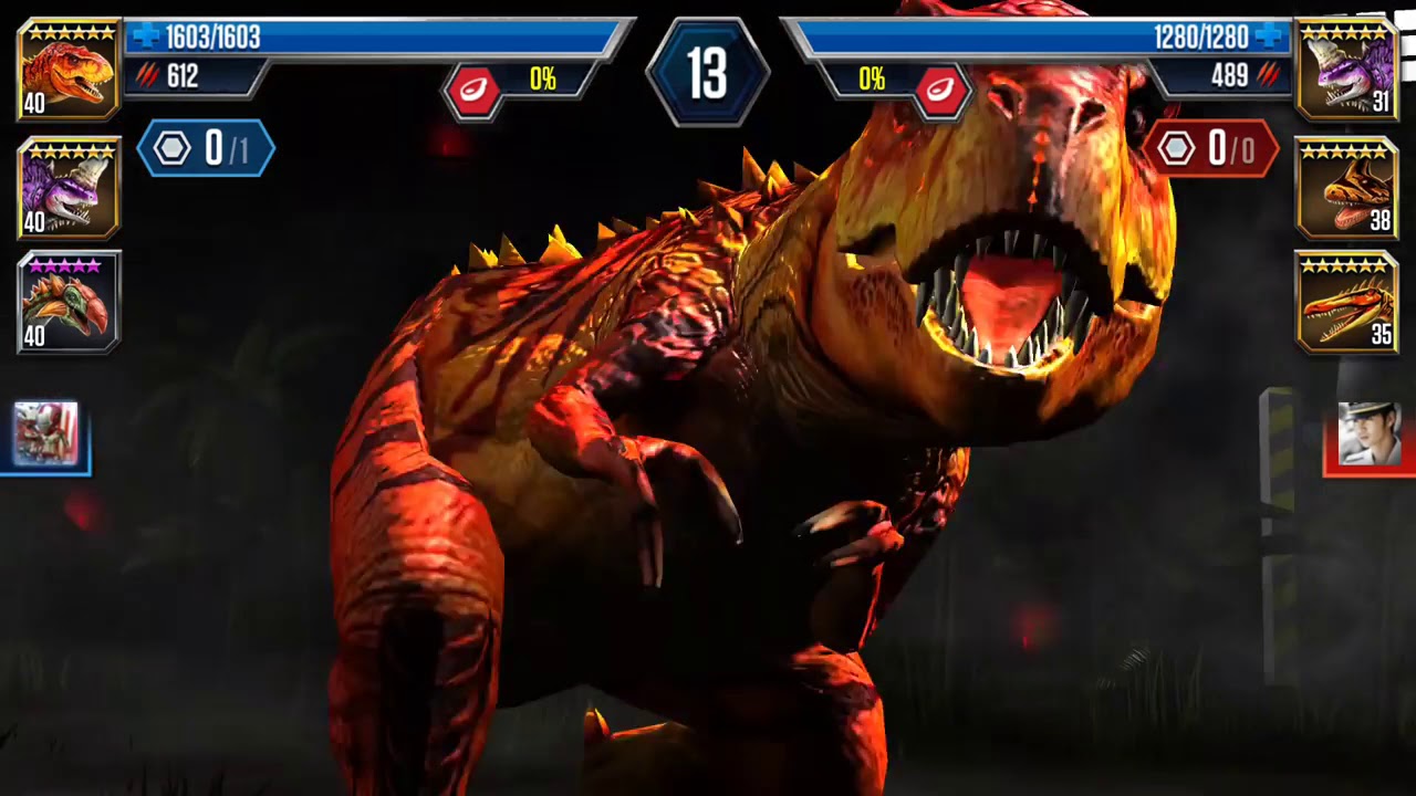 Tyrannosaurus Rex level 40 - Jurassic World The Game - YouTube