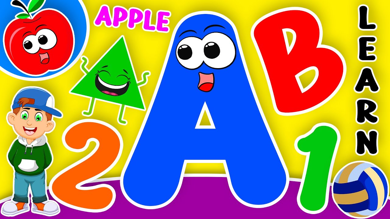 ABC, 123 & Shapes Learning Videos For Preschool | ABC And One Two Three ...