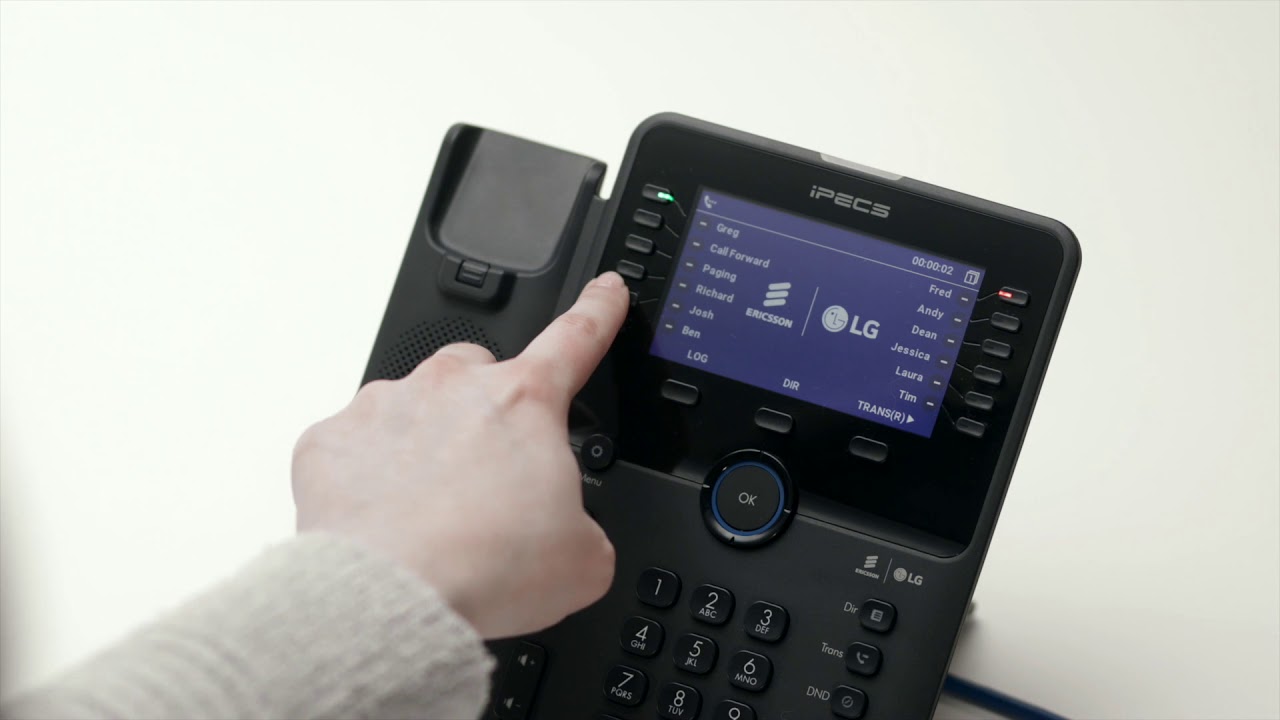 How to transfer a call on the iPECS 1000i handset - YouTube
