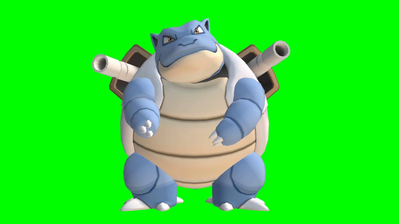 Blastoise animated front (pokemon) chroma - YouTube