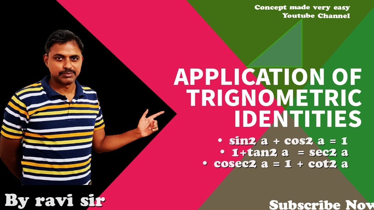 Trigonometry- application of trigonometric identities|class 10 |chapter ...