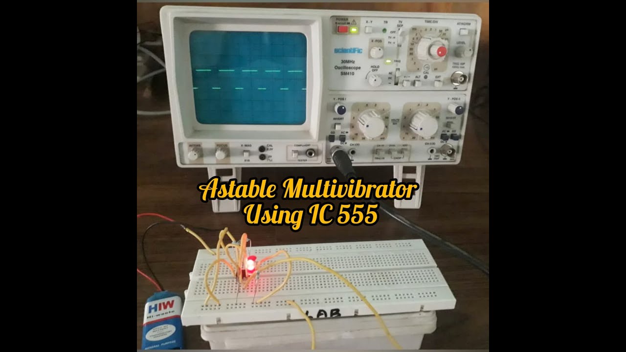 Astable Multivibrator using Ic 555 a practical approach. - YouTube