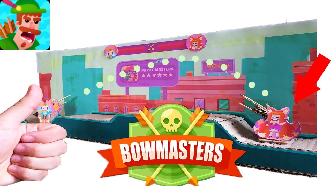 DIY BowMasters Game ISO & IRL - In Real Life from Cardboard - YouTube