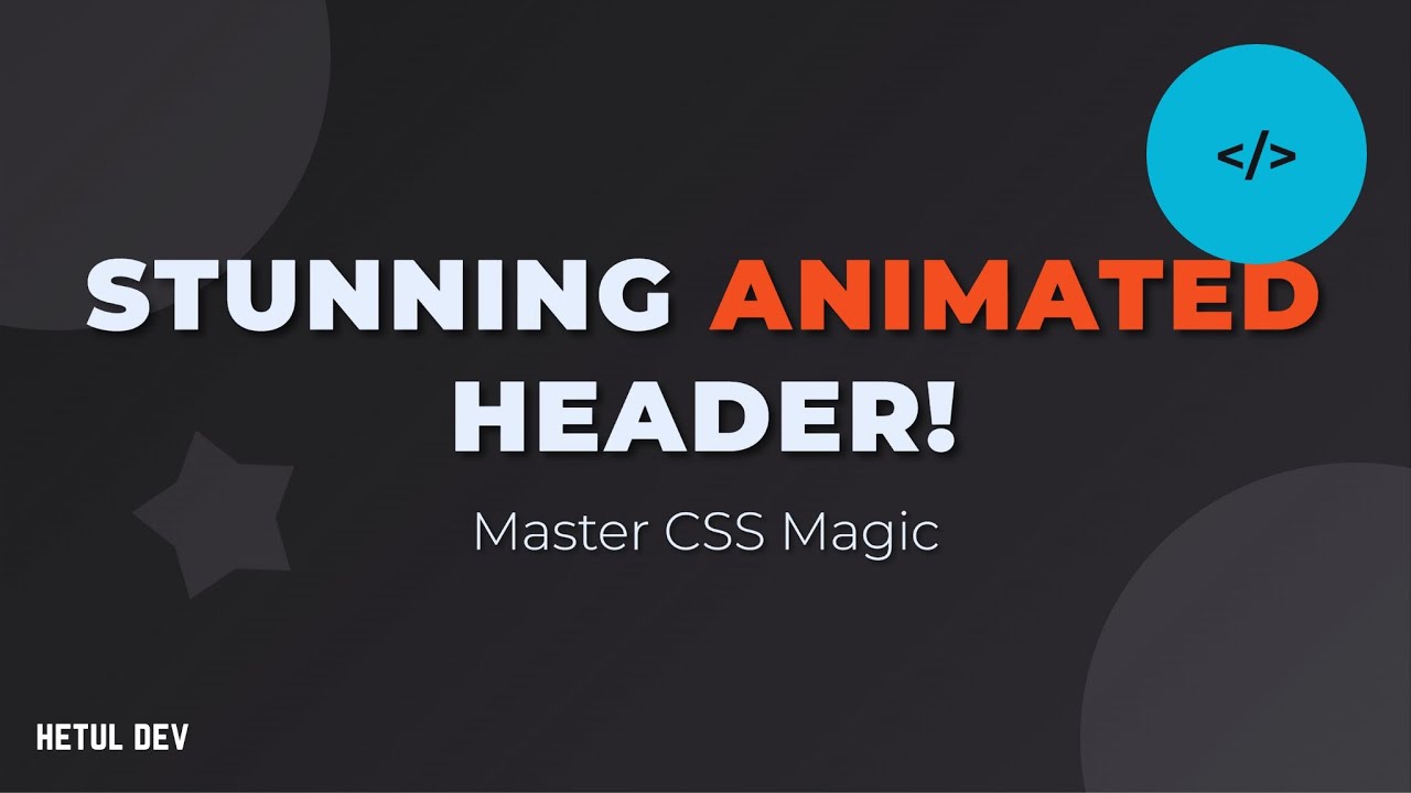 Create a Stunning Animated Full-Width Header with HTML & CSS | Easy ...