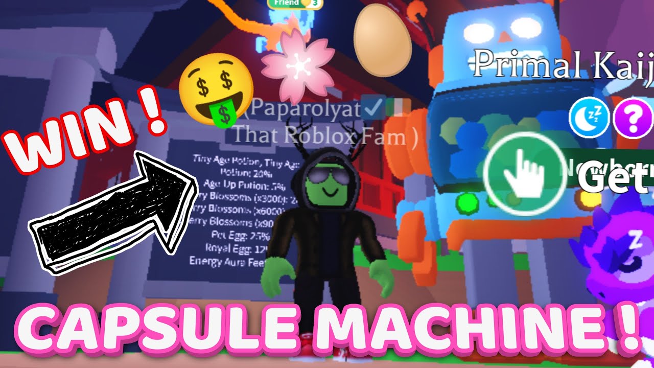 CAPSULE MACHINE IN ADOPT ME! CHERRY BLOSSOM WEEK 3 ! #openingcapsules # ...