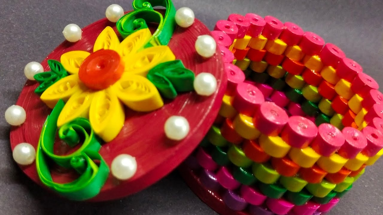 Quilled storage box - quilling gift box - Quilling Rakhi gift box ...