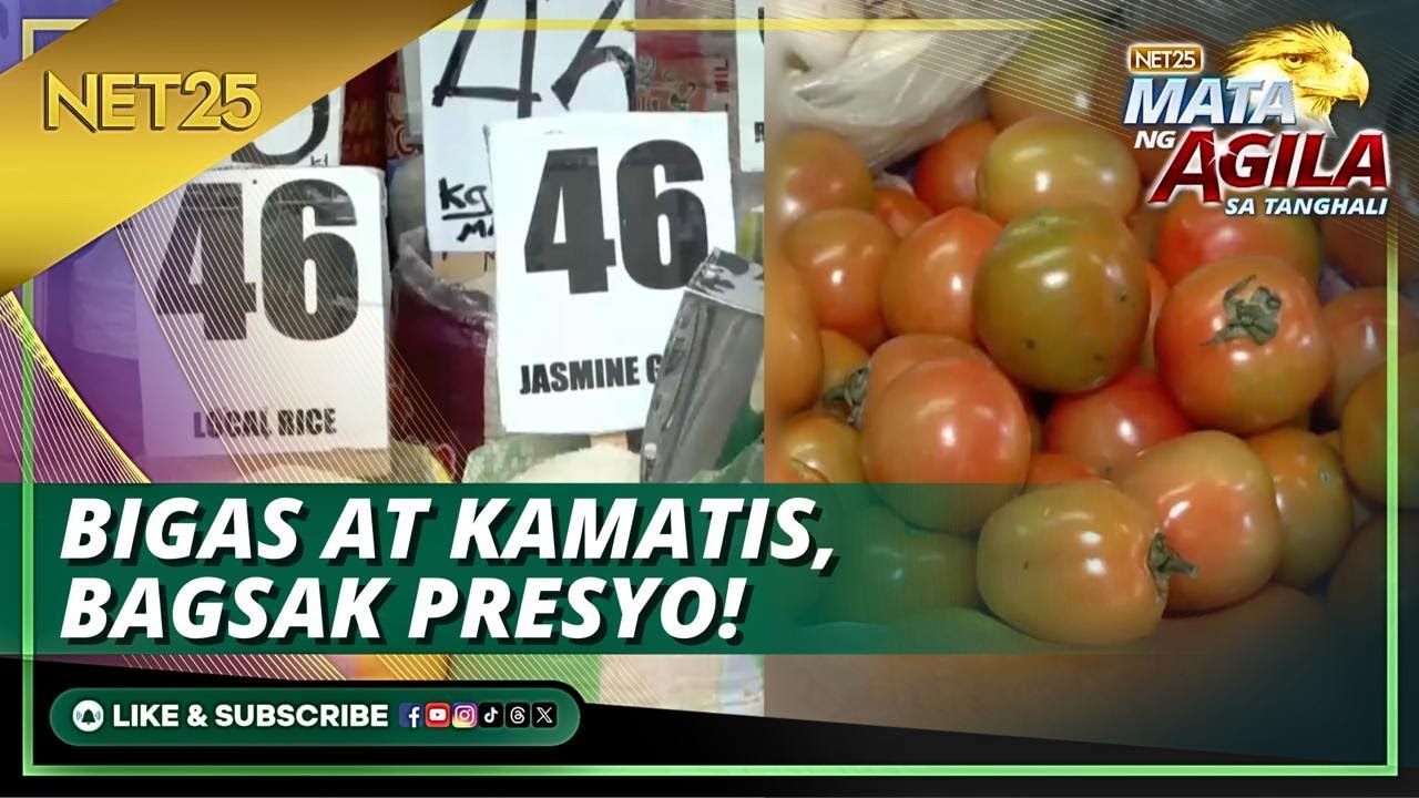 PRESYO NG BIGAS AT KAMATIS BUMABA; SIBUYAS AT BABOY TUMAAS - YouTube