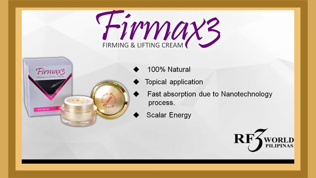 FIRMAX3 miracle cream - YouTube