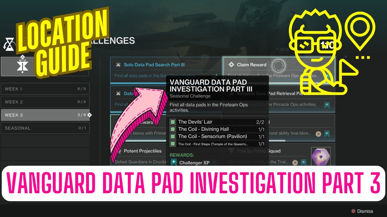 VANGUARD DATA PAD INVESTIGATION PART 3 Location Guide | Seasonal ...