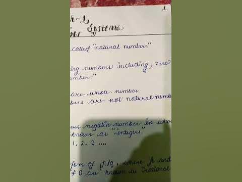 Notes ; Number System (CHAPTER 1) Maths class9 - YouTube