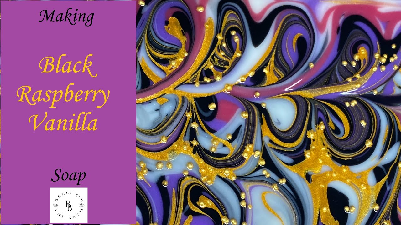 🍨Black Raspberry Vanilla Soap 🧼Making +The Cut! Cold Process Soap ...