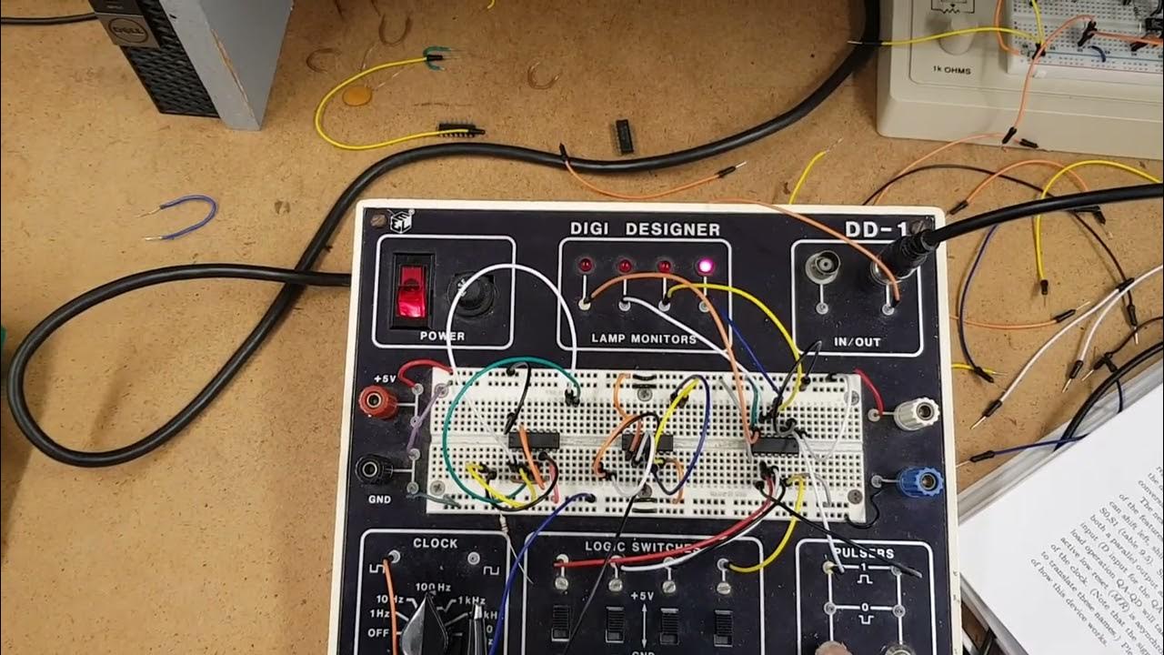 Shifting Right in 74HC194 Shift Register - YouTube