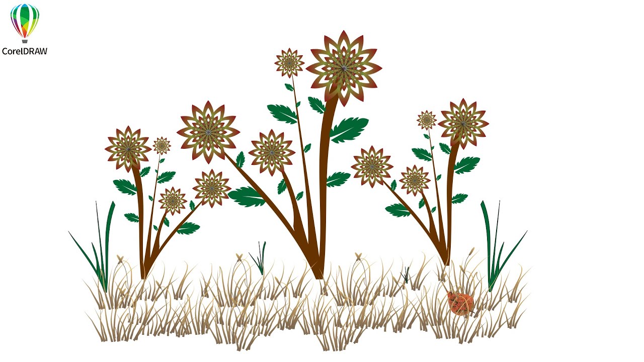 Flower Design In CorelDRAW | How to make Flower Design | CorelDRAW ...