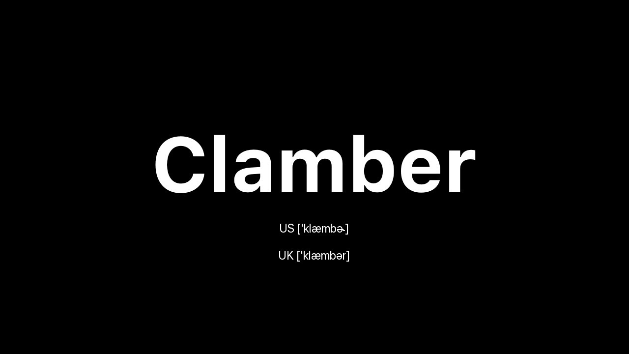How to Pronounce Clamber: 🇺🇸 American English vs. 🇬🇧 British English ...