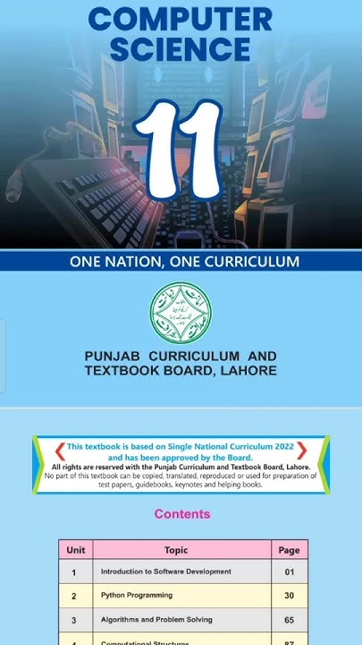 1st year Computer Science New Book 2025| PCTB 11th Class Computer Science New Book 2025 - YouTube