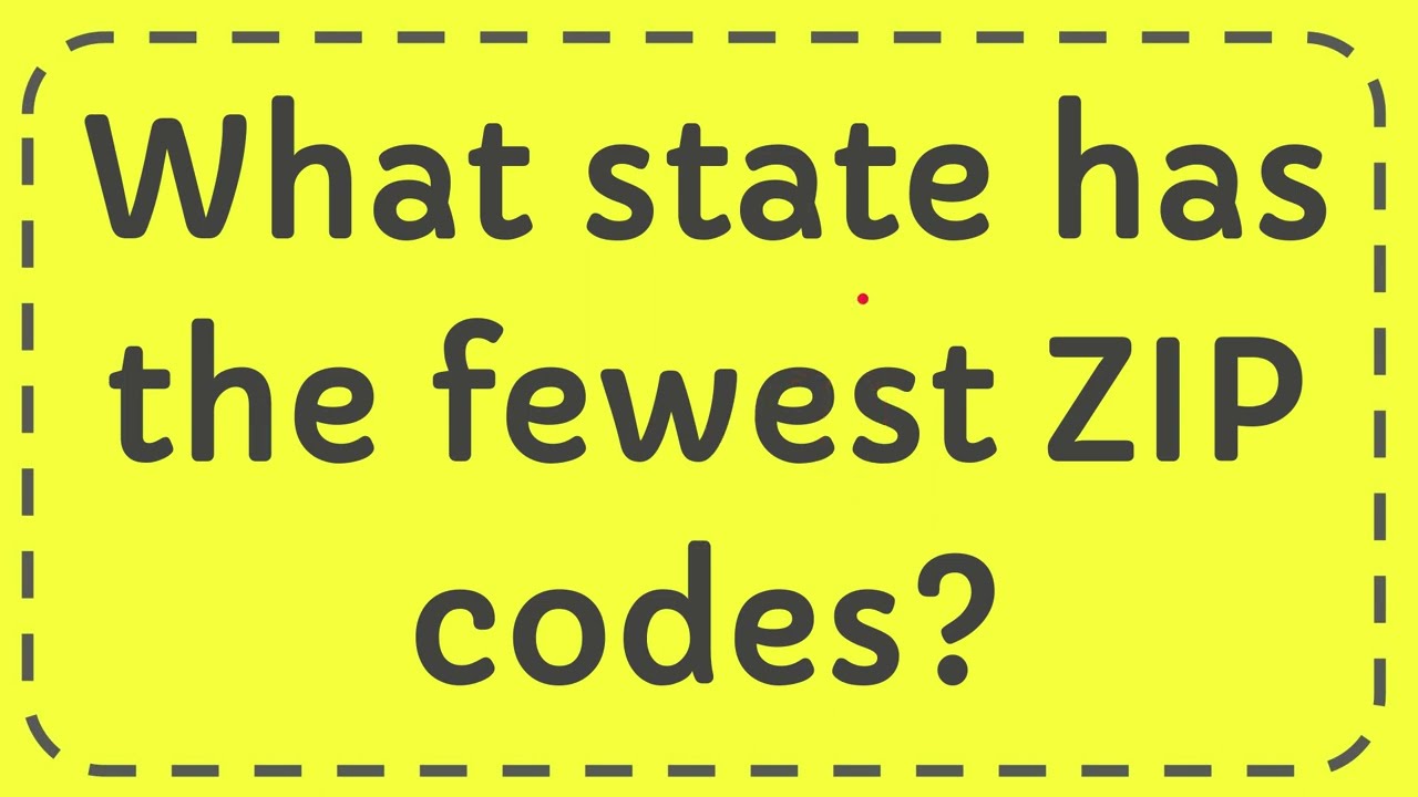 What State Has The Fewest ZIP Codes YouTube What State Has The Fewest ZIP Codes YouTube