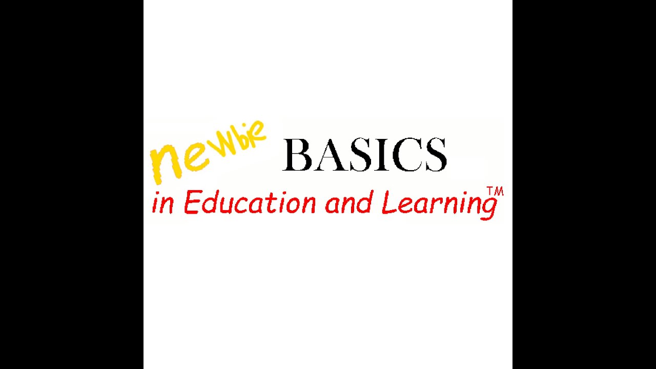 Newbie's Basics in Education & Learning Trailer - YouTube