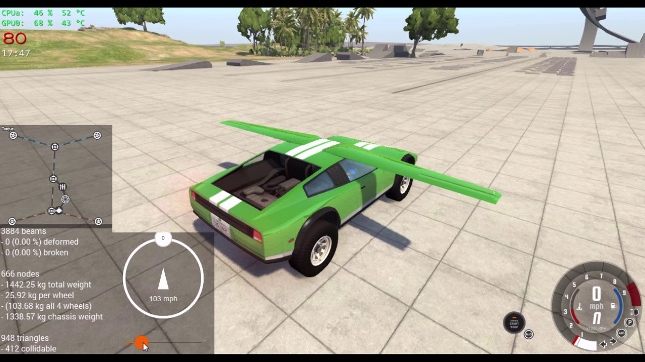 BeamNG Mk2 Rocket plane Bolide - YouTube