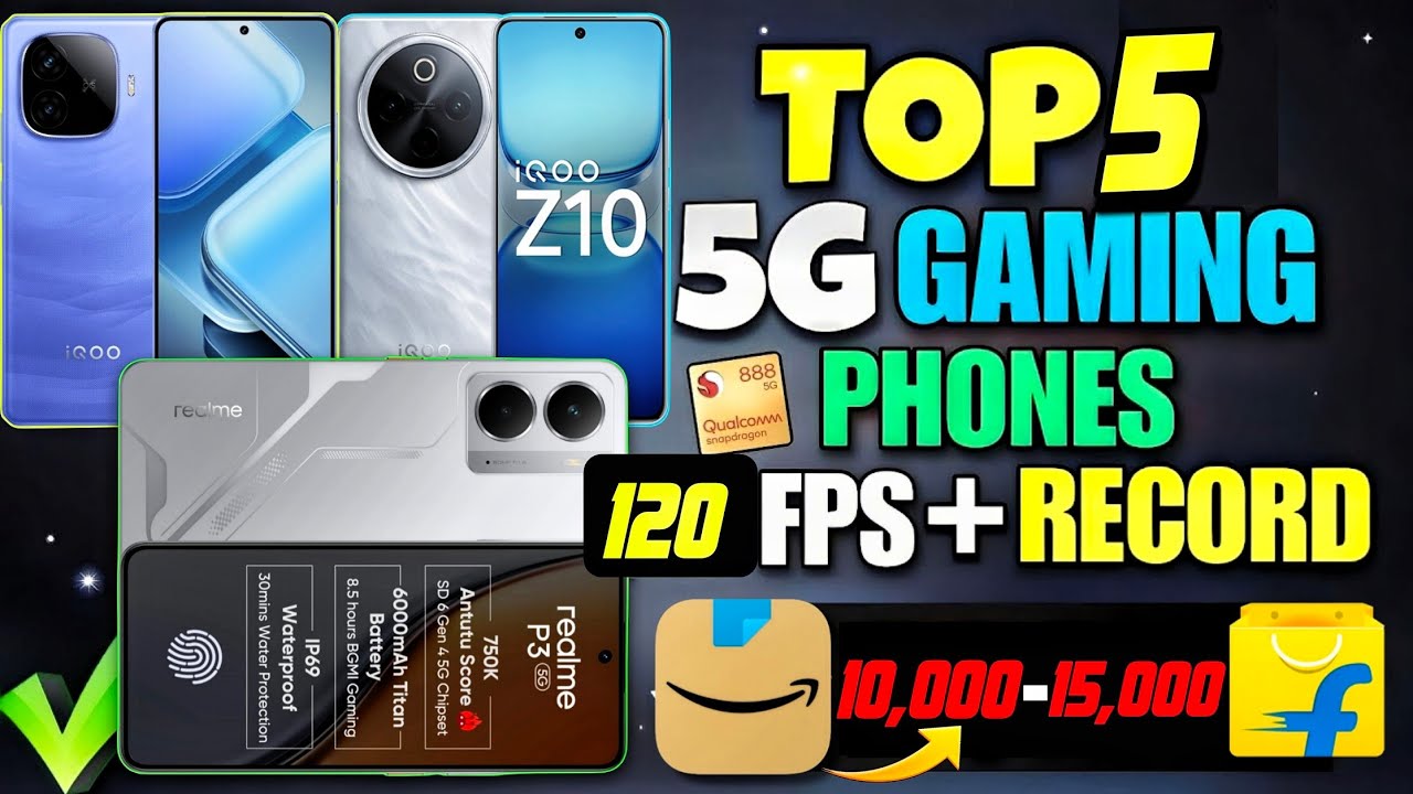 Best Top 5 best gaming phone under 10,000 - 15,000⚡ | 120 FPS gaming ...