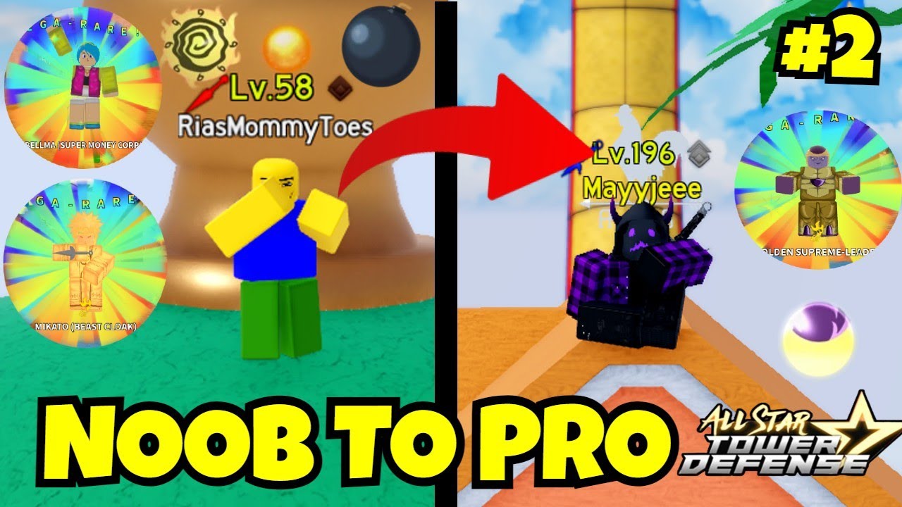 Noob To Pro Day #2 Getting 2 6 Stars!!! | All Star Tower Defense - YouTube