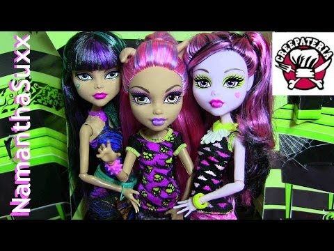 MONSTER HIGH CREEPATERIA COLLECTION CLEO HOWLEEN DRACULAURA DOLL REVIEW VIDEO!!!