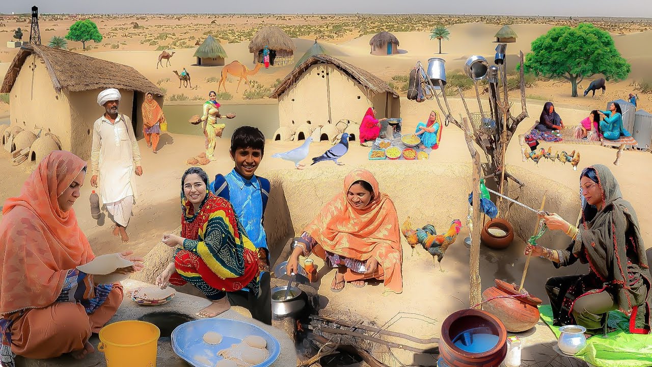 100 Years Old Village Life | Village Women Living In Beautiful Mud ...