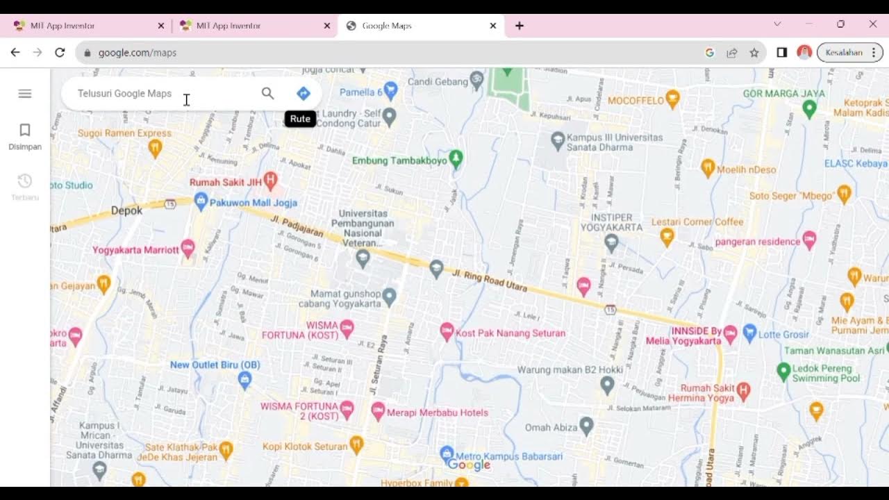 Tutorial cara membuat Maps dari web Mit app Inventor. Haeratun Nisa_06. - YouTube