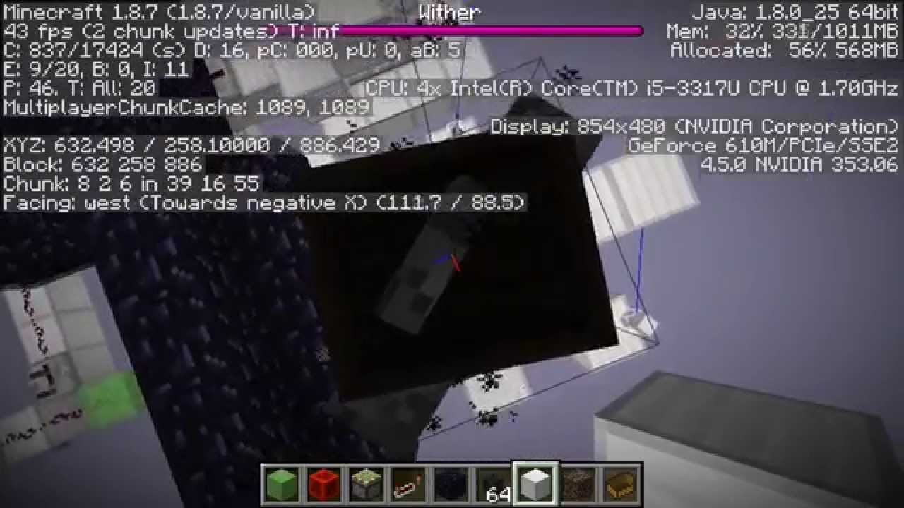 [minecraft] Wither cage with boat V3 STABLE AS BEDROCK CAGE (for ...