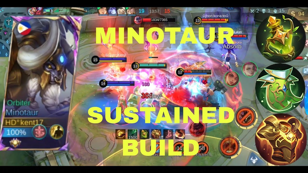 MINOTAUR SUSTAINED BUILD WITH FARAMIS COMBO = IMMORTAL 💪| MINOTAUR BEST ...